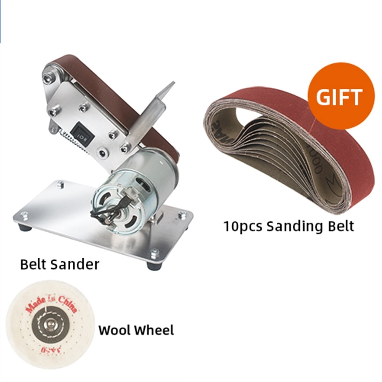 Grinder Electric Belt Sander DIY Sander Polisher Mini Polishing Machine ...