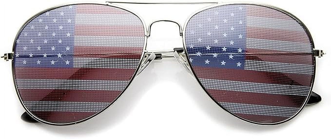GrinderPUNCH 4 Pairs Adult Silver Frame Aviator Sunglasses, American ...