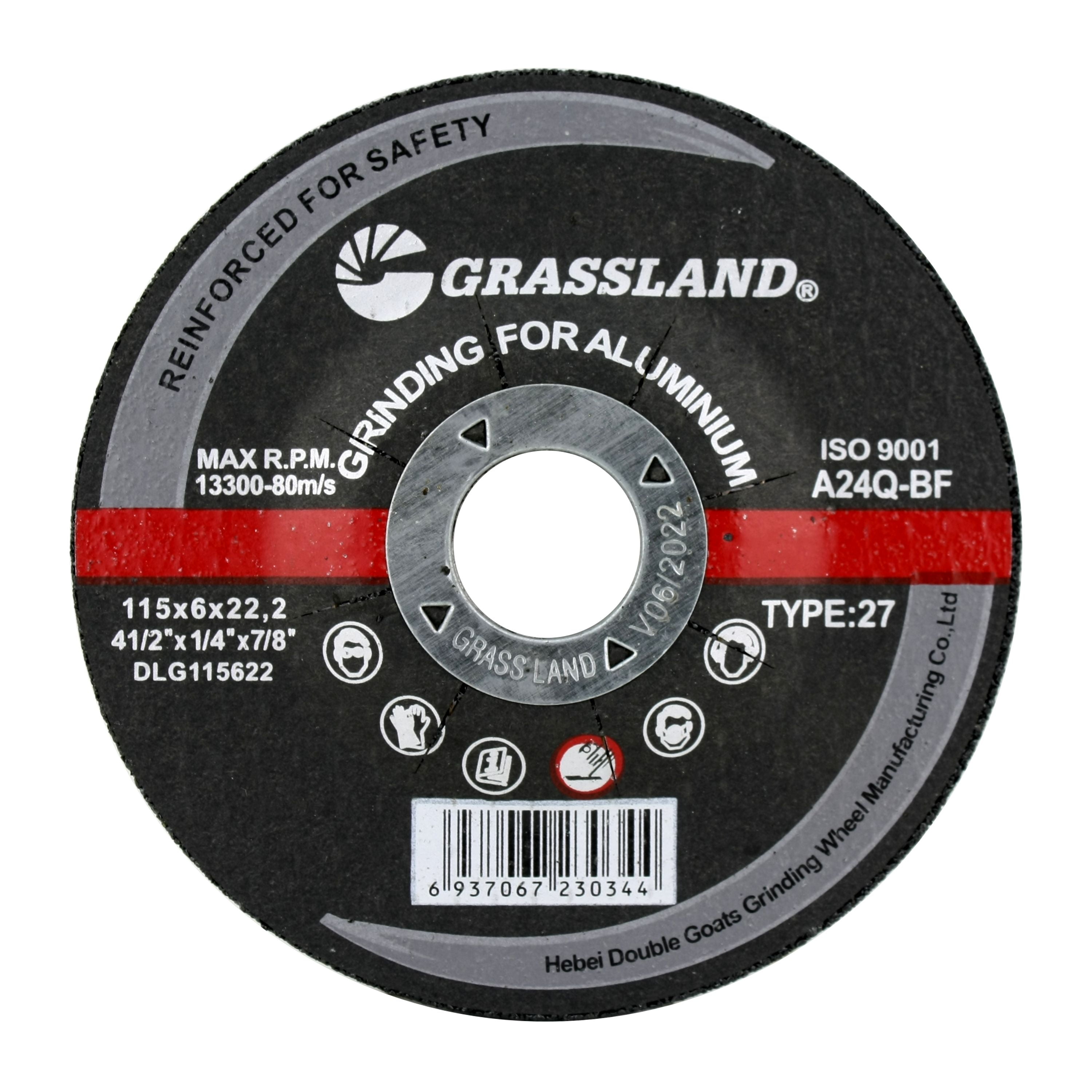 Grinding Disc, Aluminum Grinding wheel - 4-1/2" x 1/4" x 7/8" - T27 ...
