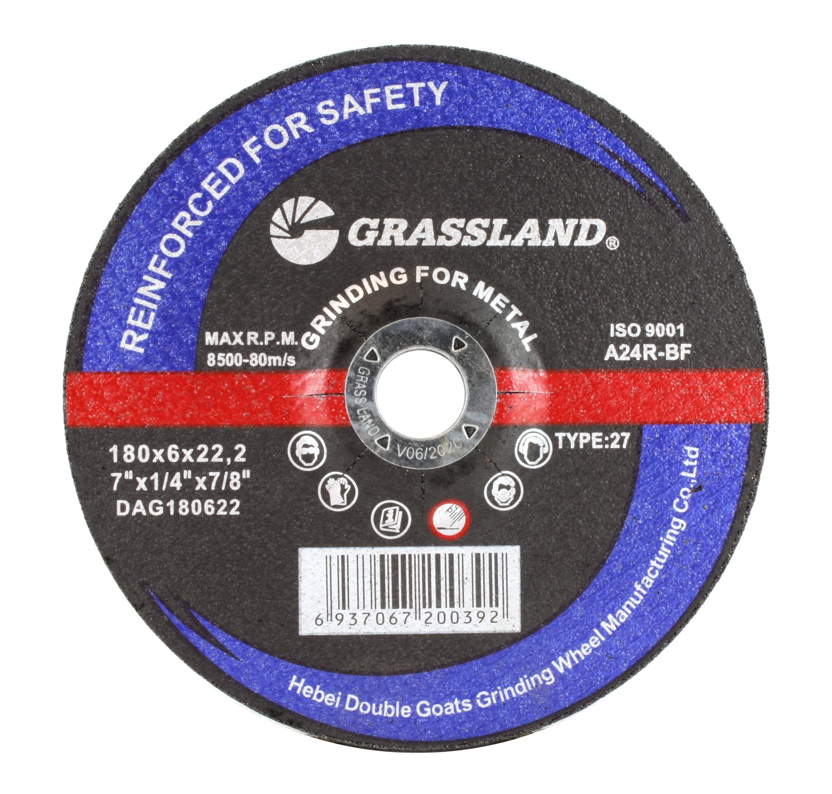Grinding Disc, Steel Grinding wheel - 7" x 1/4" x 7/8" - T27 - (5 PACK ...