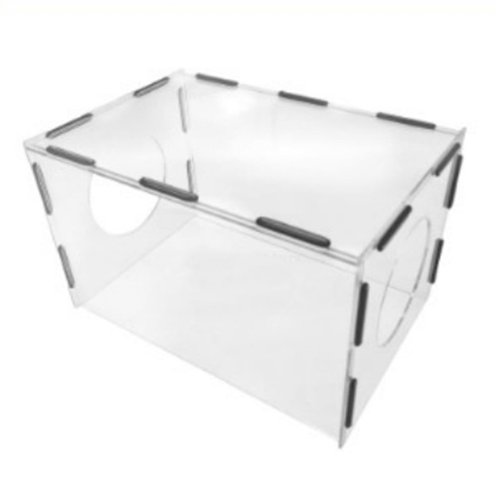 Grinding Dust Box Acrylic Buffing Dust Hood with 2Holes for Polishing ...