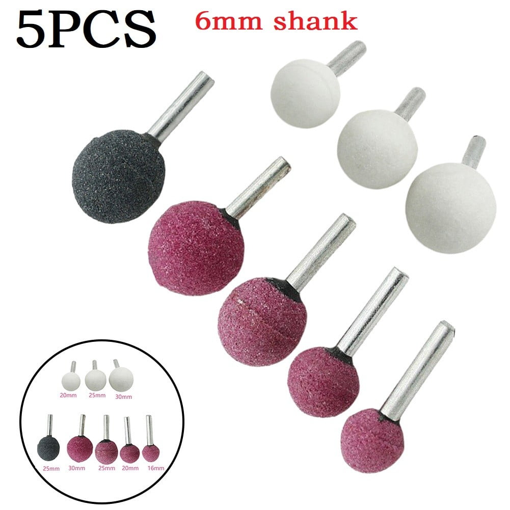 Grinding Head 5Pcs Ball Shaped Ceramic Grinding Head Bit Set With 6Mm ...