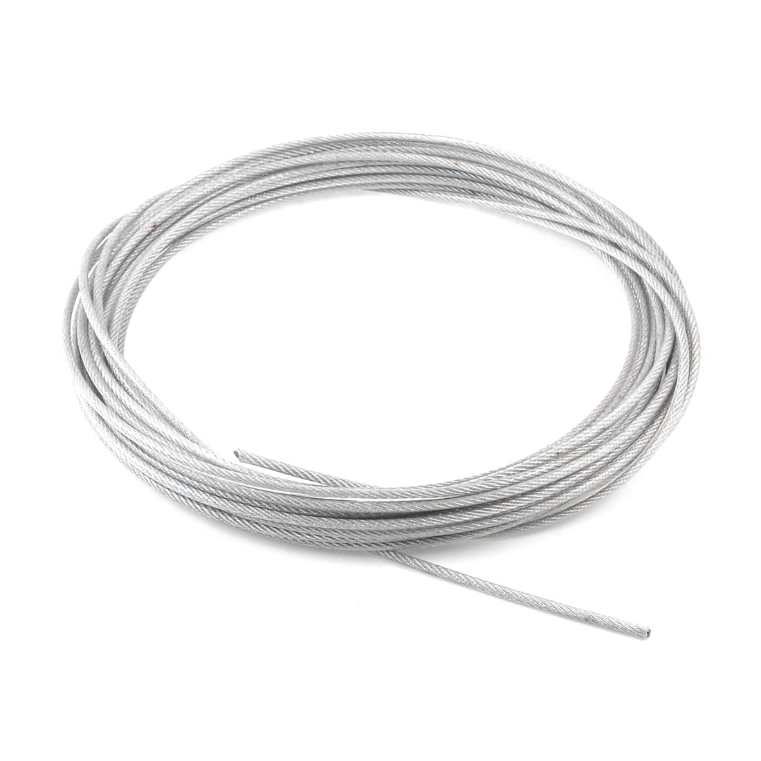 Hoisting Lifting 3mm Dia Coated Flexible Stainless Steel Wire Rope 10m ...