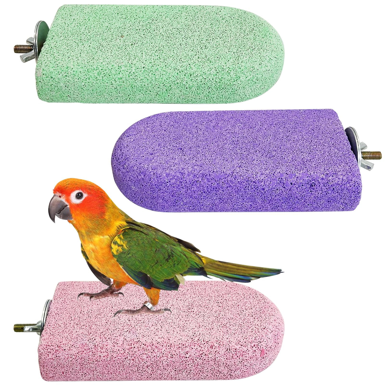 Grinding Stone Foot Claws Trimmer Multiple Colors Parakeets Chewing ...