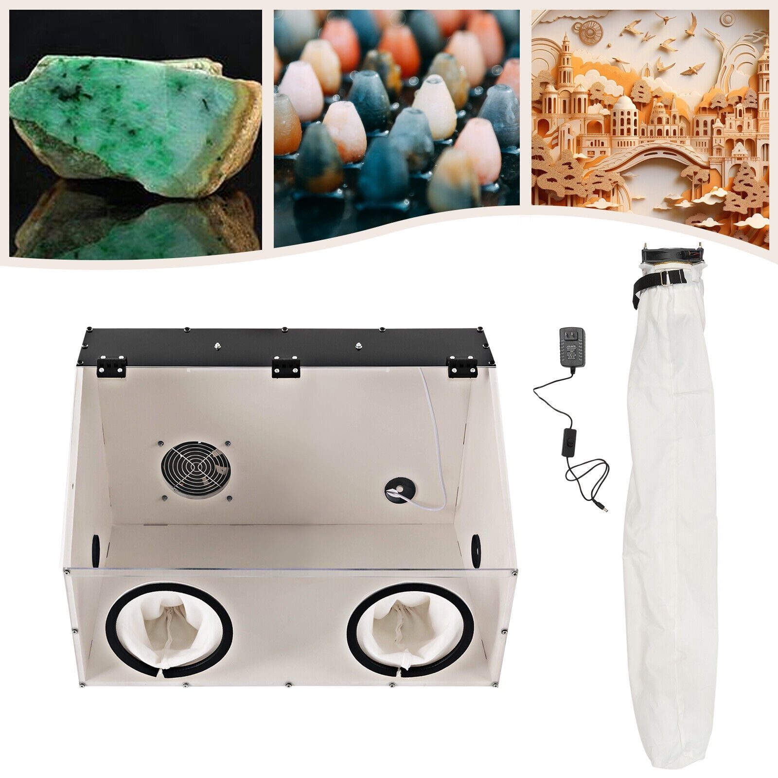 Grinding Table Polisher Dust Box Fully Enclosed Dust Box Electric ...