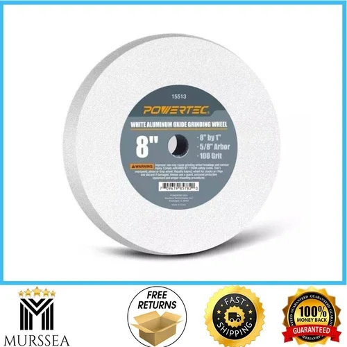 Grinding Wheel 100-Grit 8" X 1" Aluminum Oxide 5/8 In. Arbor For Bench ...