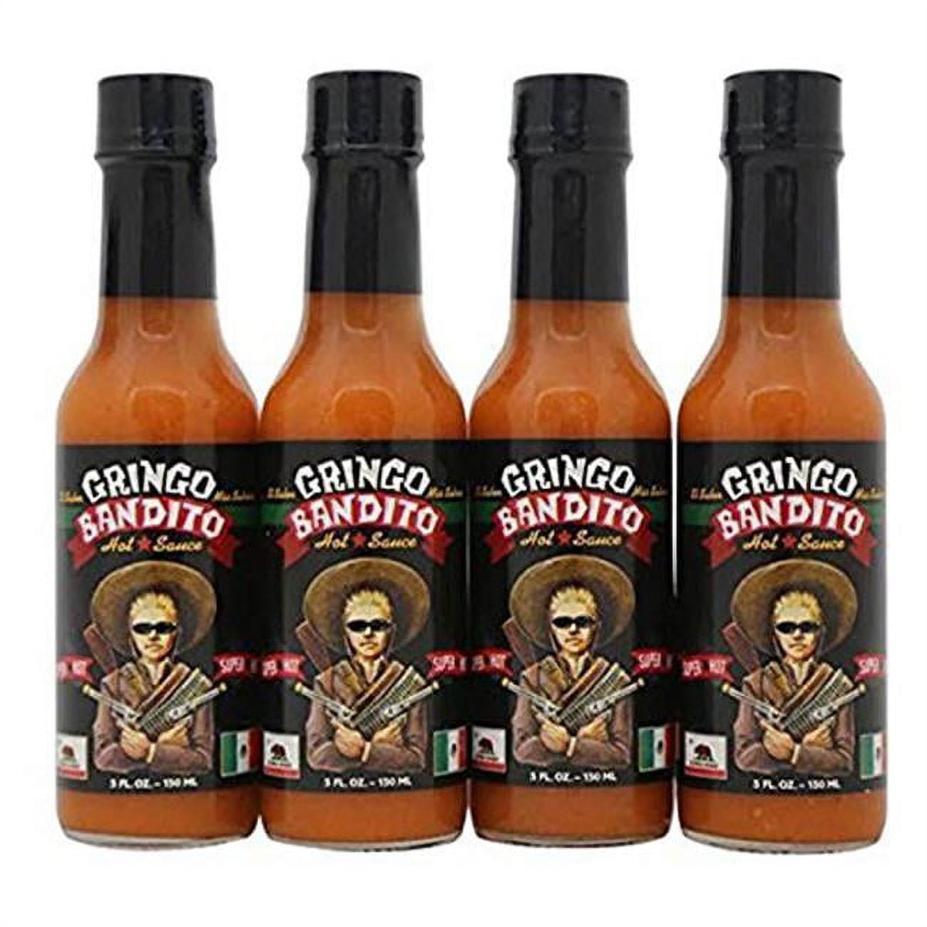 Gringo Bandito Super Hot Sauce for Mexican Tacos, 5 Fl Oz, Pack Of 12 ...