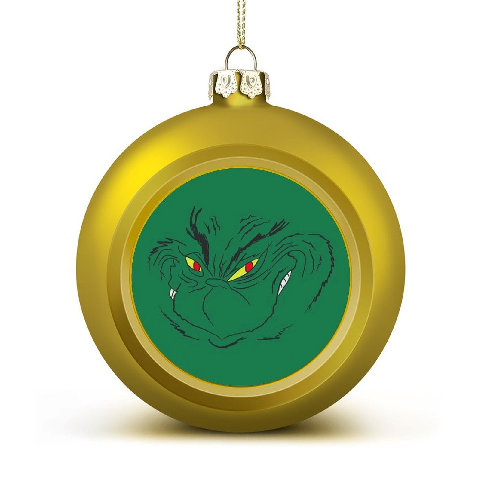 Grinning Grinch Face Christmas Ball Ornaments for Tree,Red and Green ...