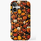Grinning Pumpkins creepy Jack O Lantern Faces Halloween Art iPhone ...