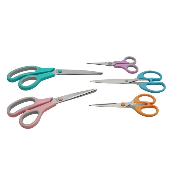 Grip 5pc Scissors Set - For Paper, Mesh, Plants, Rope, Fabric, Plastics ...