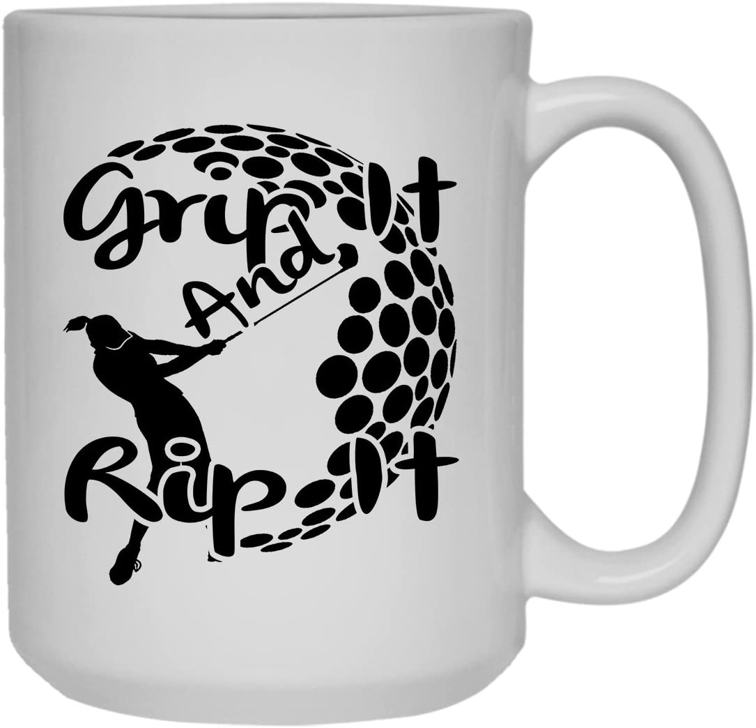 Grip And Rip Golf Cup, Coffee Mug, Iced Coffee Mug 15 oz - Walmart.com