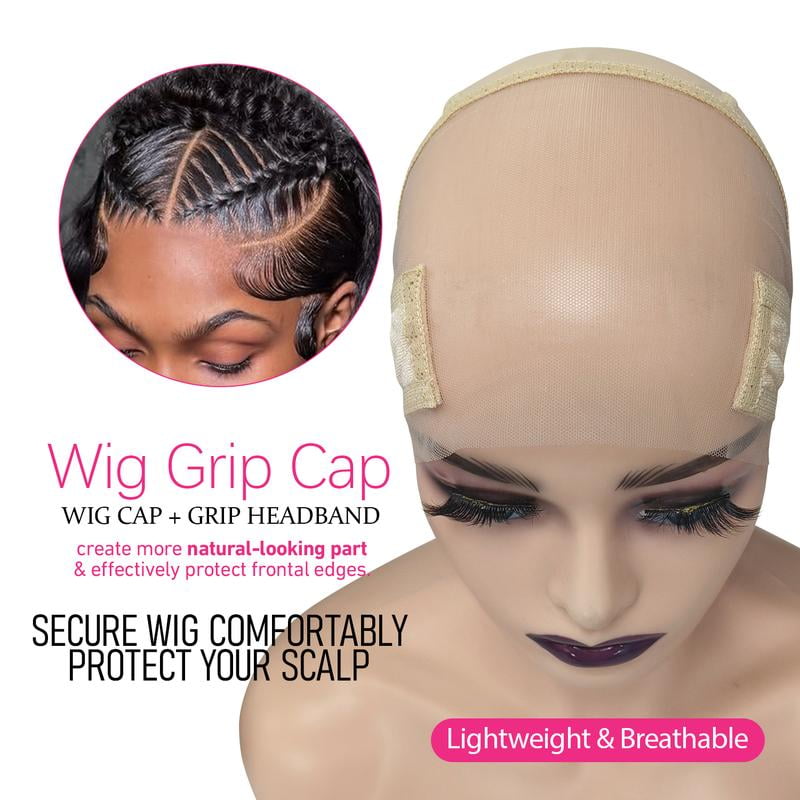 Grip Cap – No-Slip Comfort for Glueless Wigs | Adjustable Headband Stays Put All Day | Ultra ...
