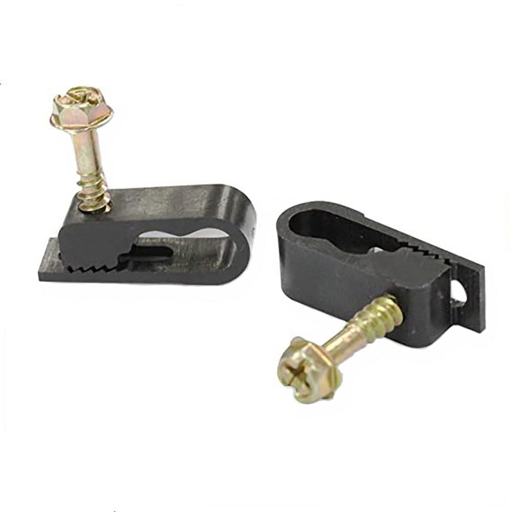 SatelliteSale Grip Clip Dual Cable Clips, Black, 100 Count, Durable ...