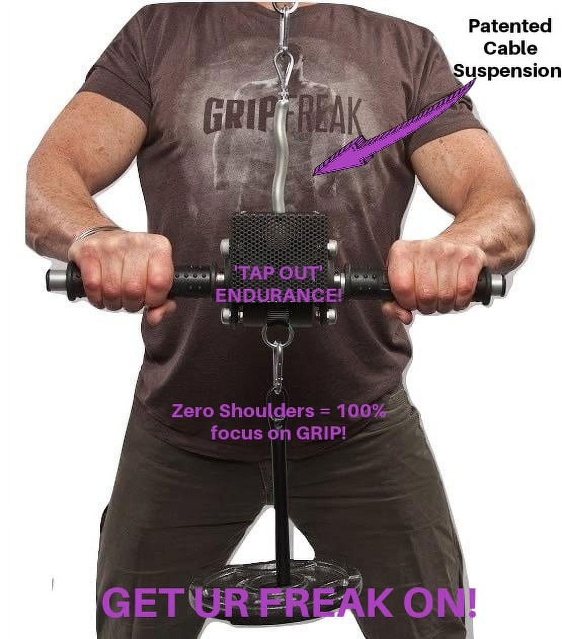 Grip Freak 'Slip Grips' Grip Strengthener with Weight Plate Loader ...