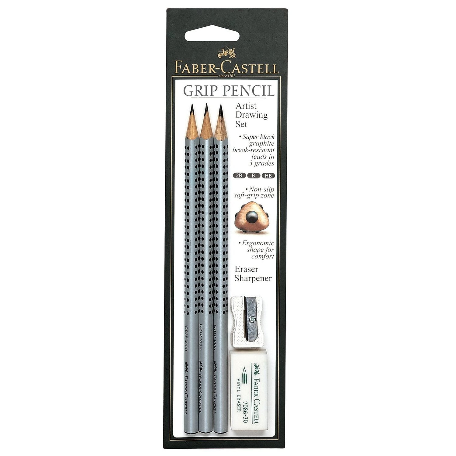Faber-Castell Grip Pencil Artist Drawing Set each [Pack of 3] 41309-PK3 ...