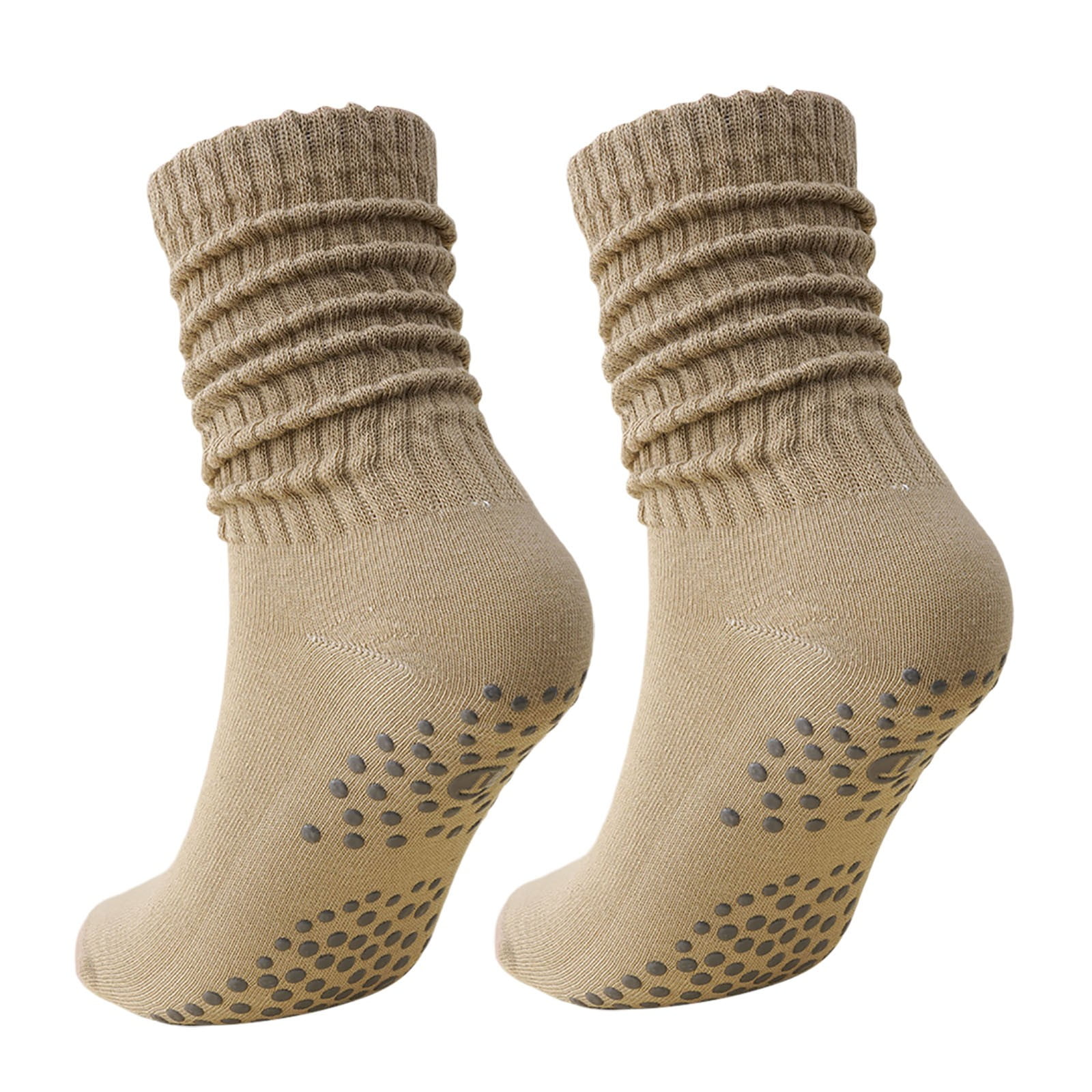 Grip Pilates Socks for Women, Yoga Slouch Socks with Grip for Barre ...