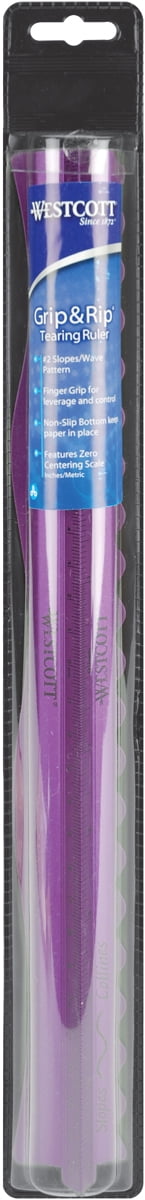 Grip & Rip Aluminum Tearing Rulers 12"-Slope & Wave - Walmart.com