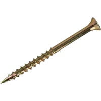 Grip-Rite #10 x 3-1/2 In. Flat Head Star Gold Construction Wood Screw ...