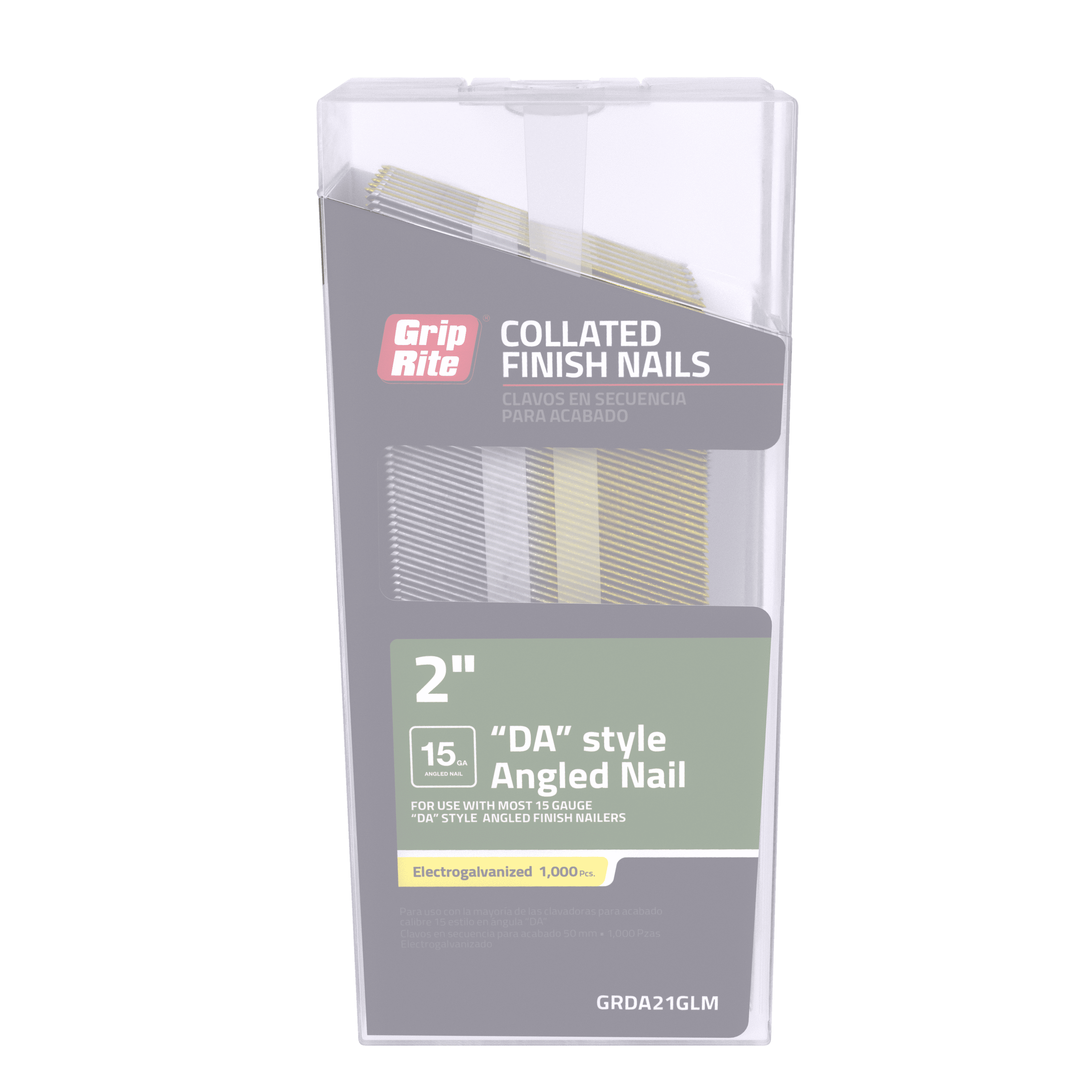 Grip-Rite DA-Finsih Nail 15GA 2" Galv 1M - Walmart.com