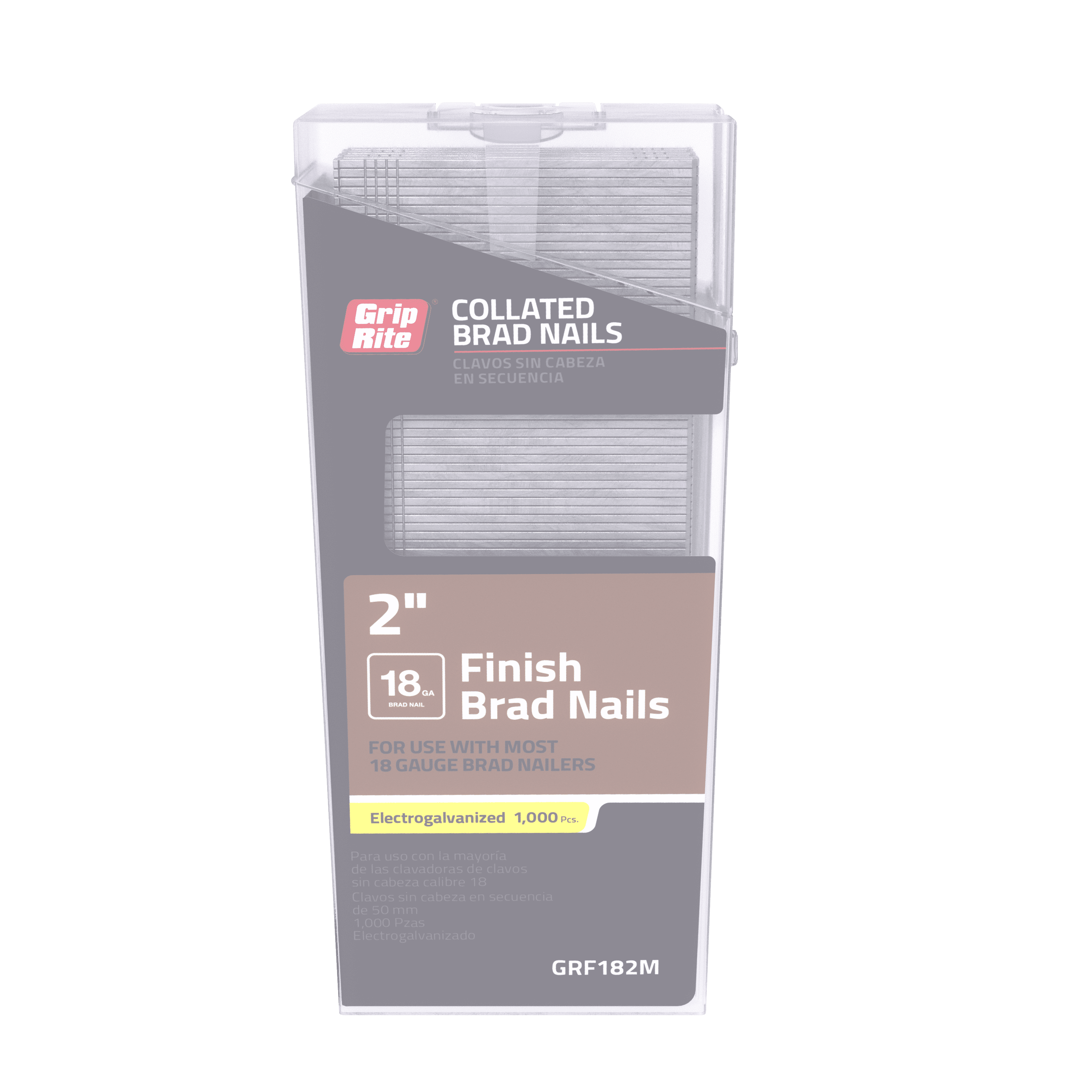 Grip-Rite Finish Brad 18GA 2" Galv 1M - Walmart.com