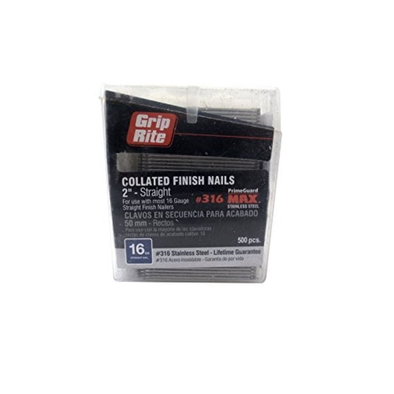 Grip-Rite 2034232 2 in. 16 Gauge Straight Strip 316 Stainless Steel ...