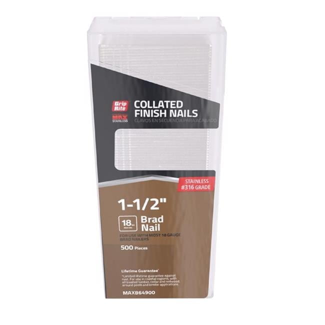 Grip-Rite 2034233 1.5 in. 18 Gauge Angled Strip 316 Stainless Steel ...