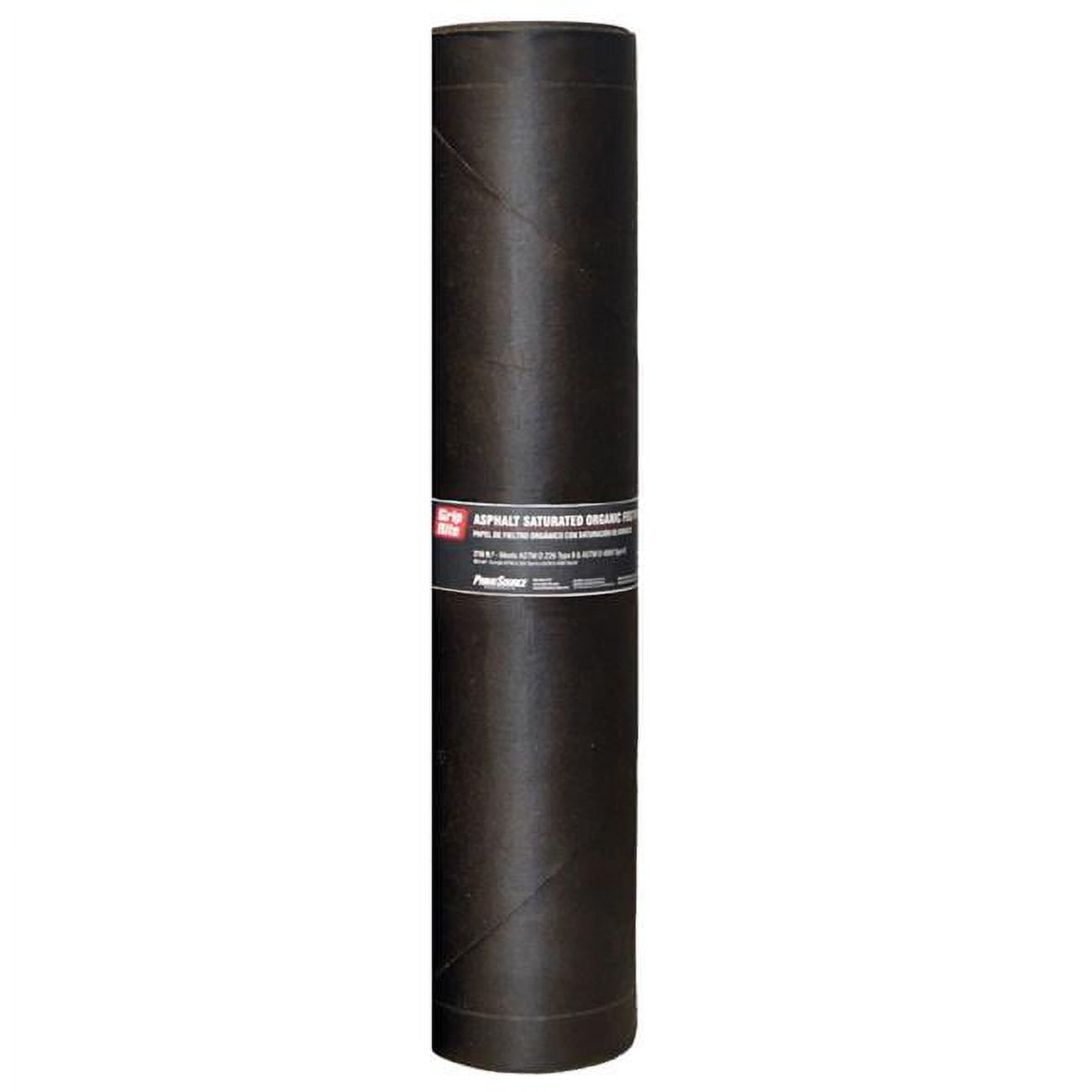 Grip-Rite 3 x 72 ft. Asphalt Smooth Saturated Organic Felt Paper, Black ...