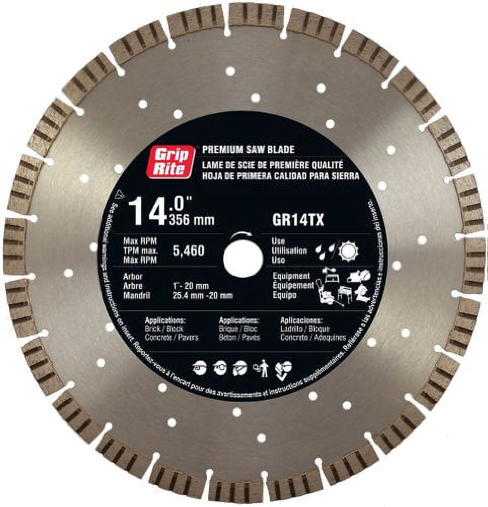 Grip-Rite GR14TX Turbo 15mm Jumbo Segment Blade, 14-Inch - Walmart.com