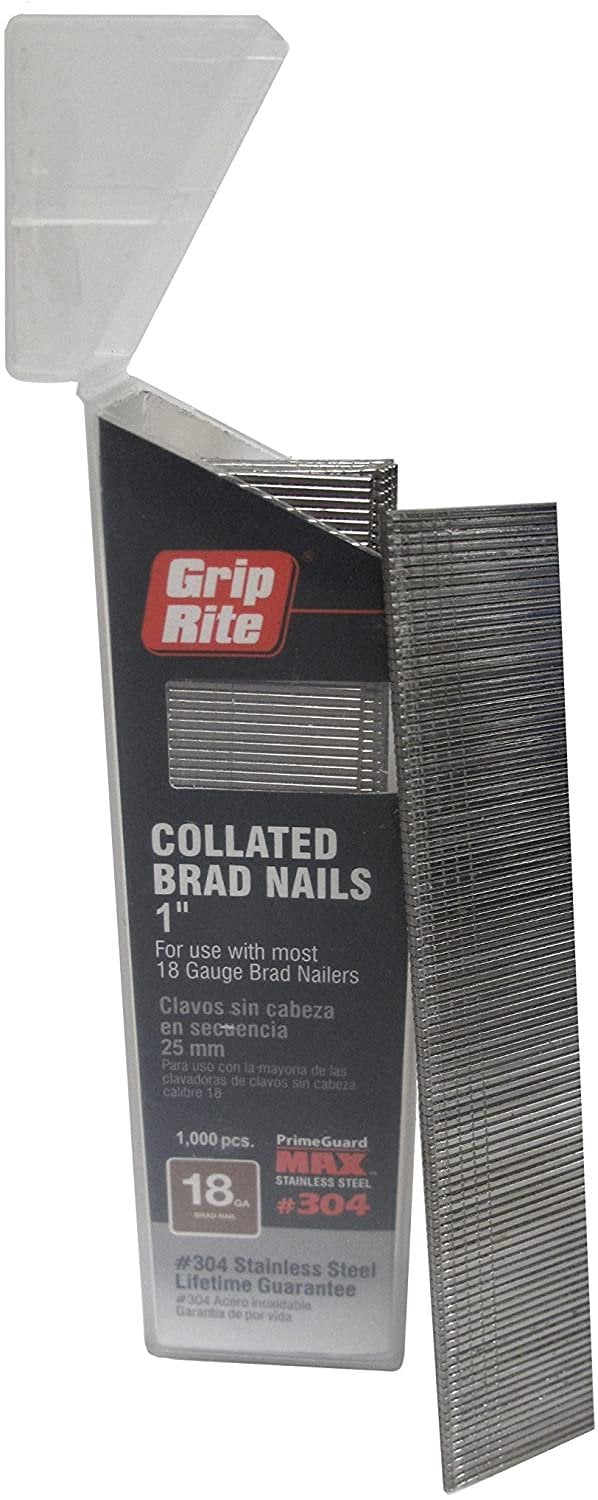 Grip Rite Prime Guard MAXB64875 18-Gauge 304-Stainless Steel Brad Nails ...