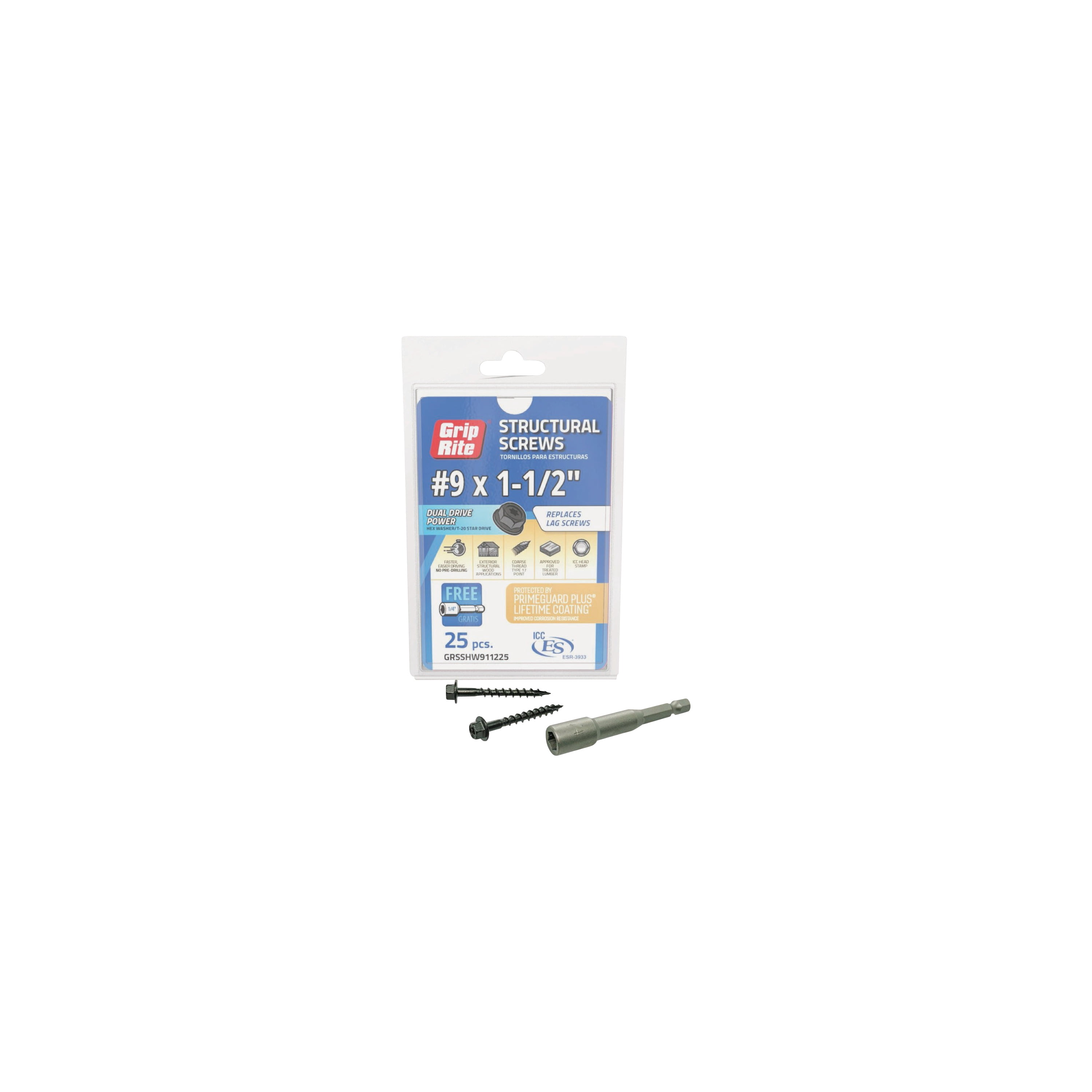 Grip-Rite PrimeGuard Plus Hex Washer Head Structure Screws - Pack of 2 ...