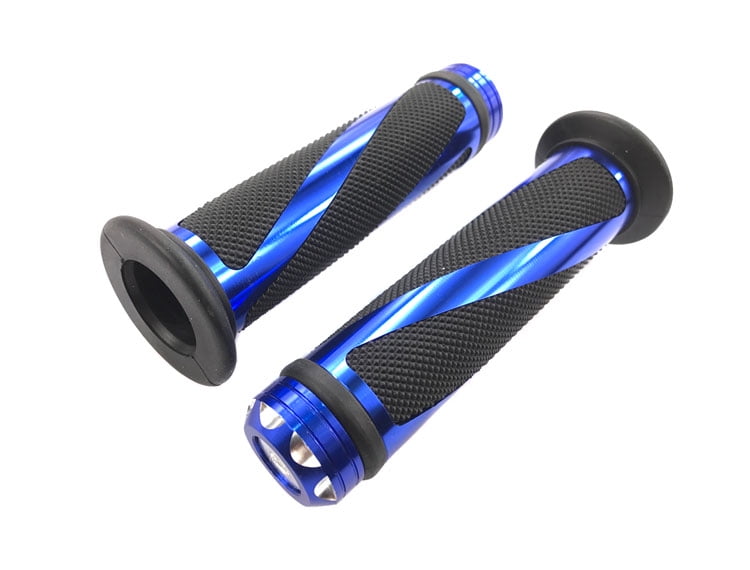 Grip Set - MYK Universal aluminum grips (7/8 handlebar) - Blue ...