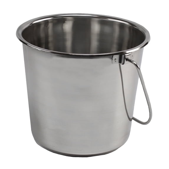 GRIP, Stainless Steel Bucket, 4.5 Gallon, Seamless with Handle ...