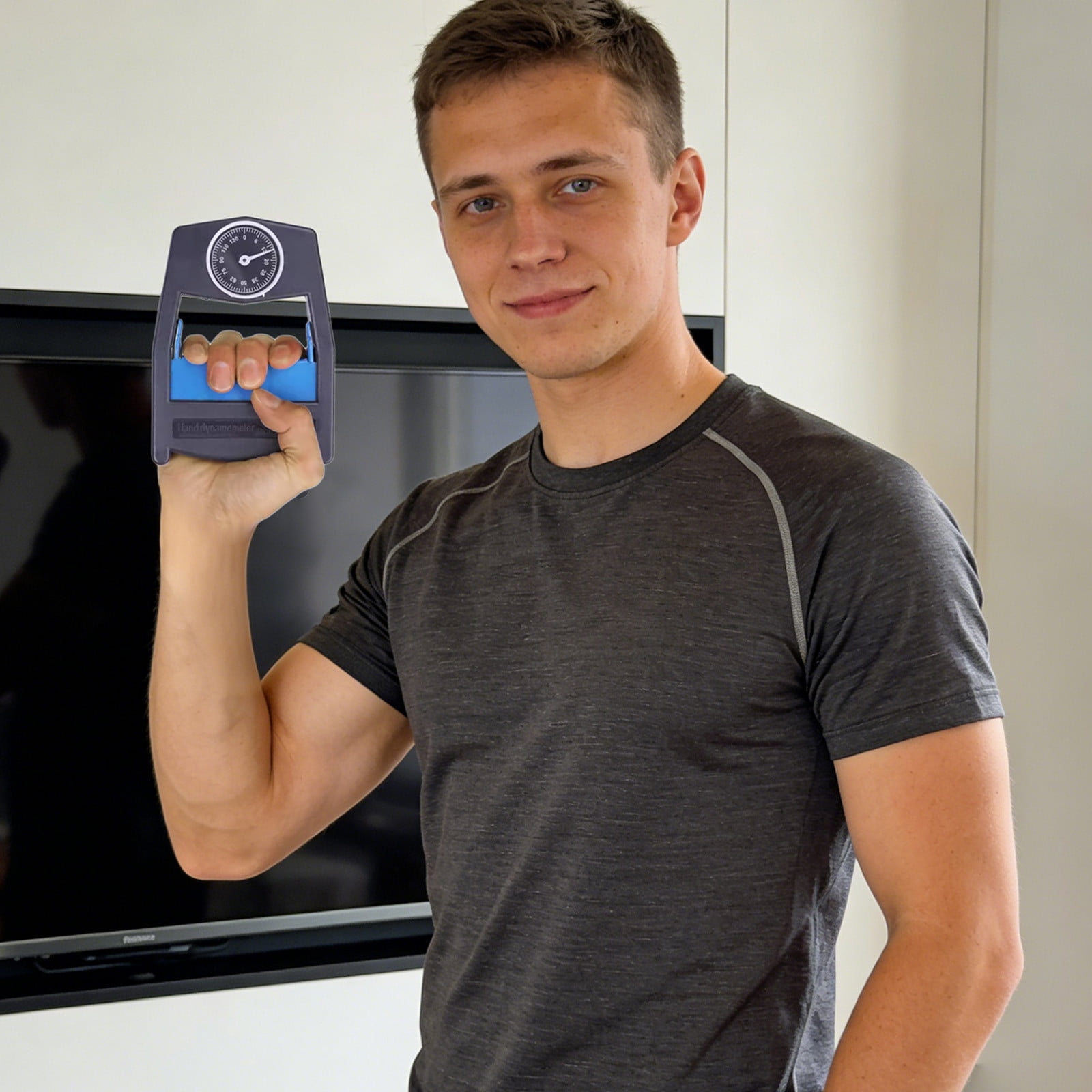 Grip Strength Tester 10.5×15×2cm Portable Hand Grip Dynamometer ABS+PP ...
