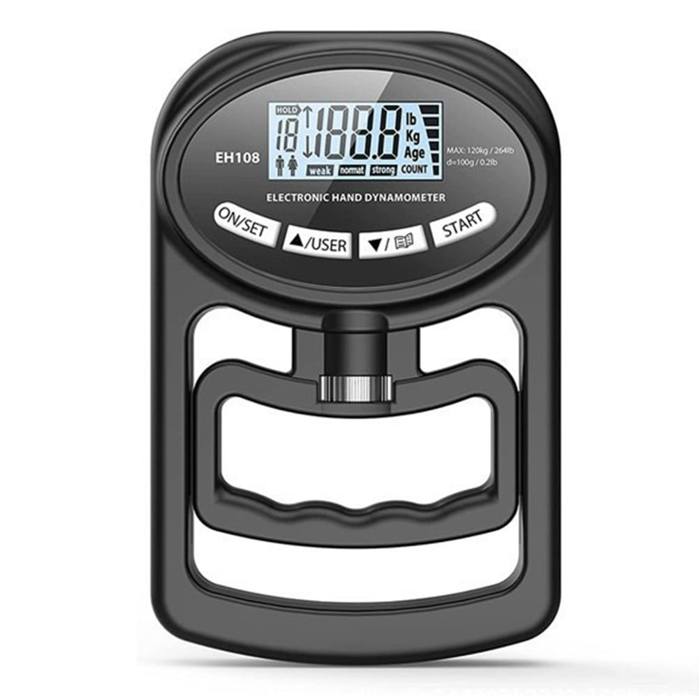 Grip Strength Tester 265Lbs/120Kg Digital Hand Dynamometer Ergonomic ...