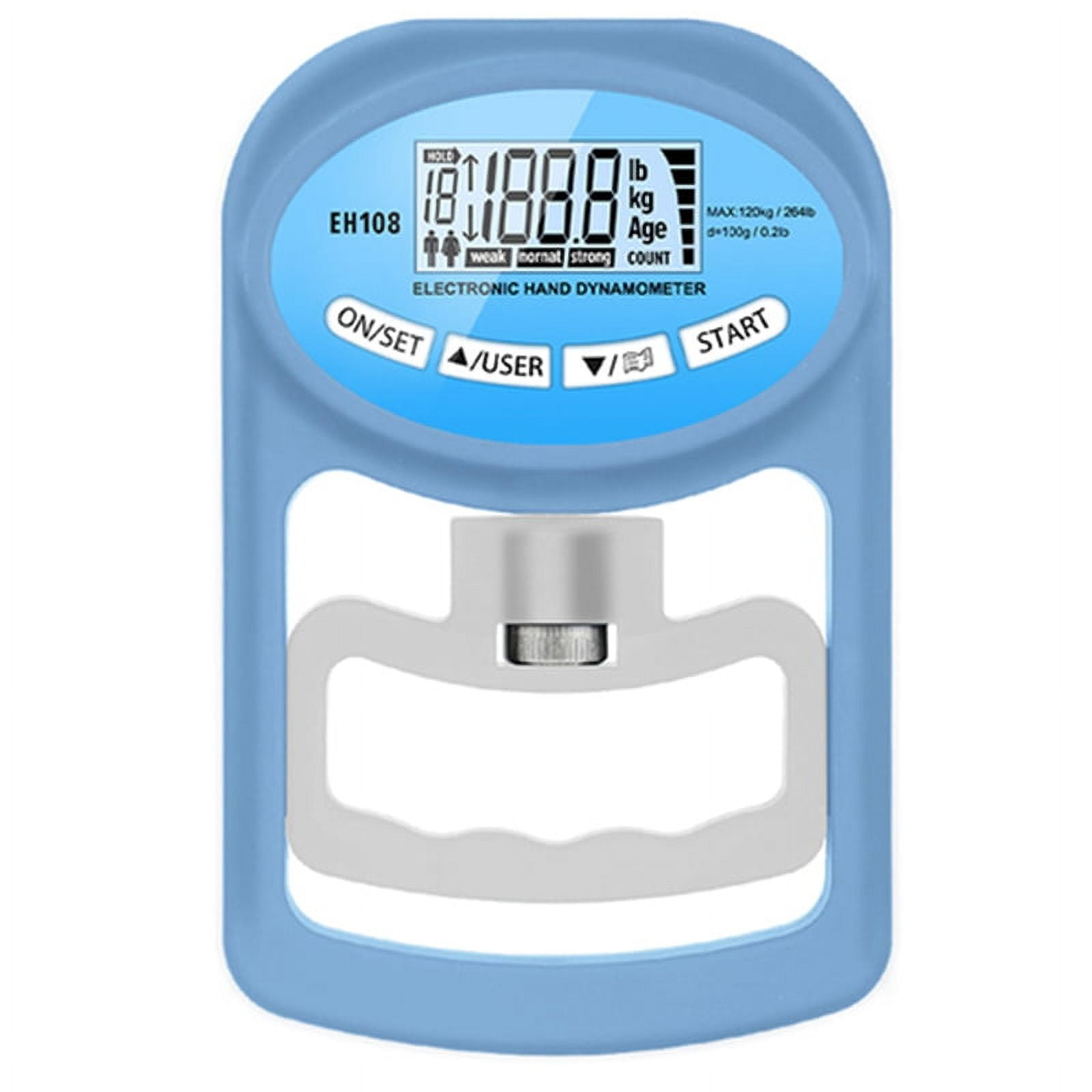 Digital Hand Dynamometer Grip Strength Tester, 265Lbs/120Kg, USB/AAA ...