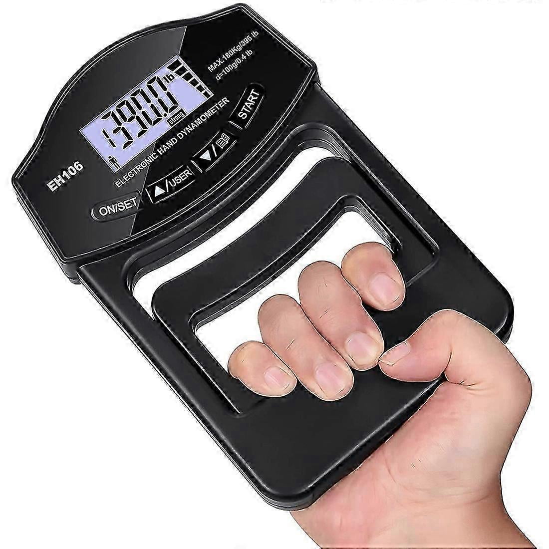 Grip Strength Tester, 396 lbs/180 kg Digital Handheld Dynamometer, USB ...