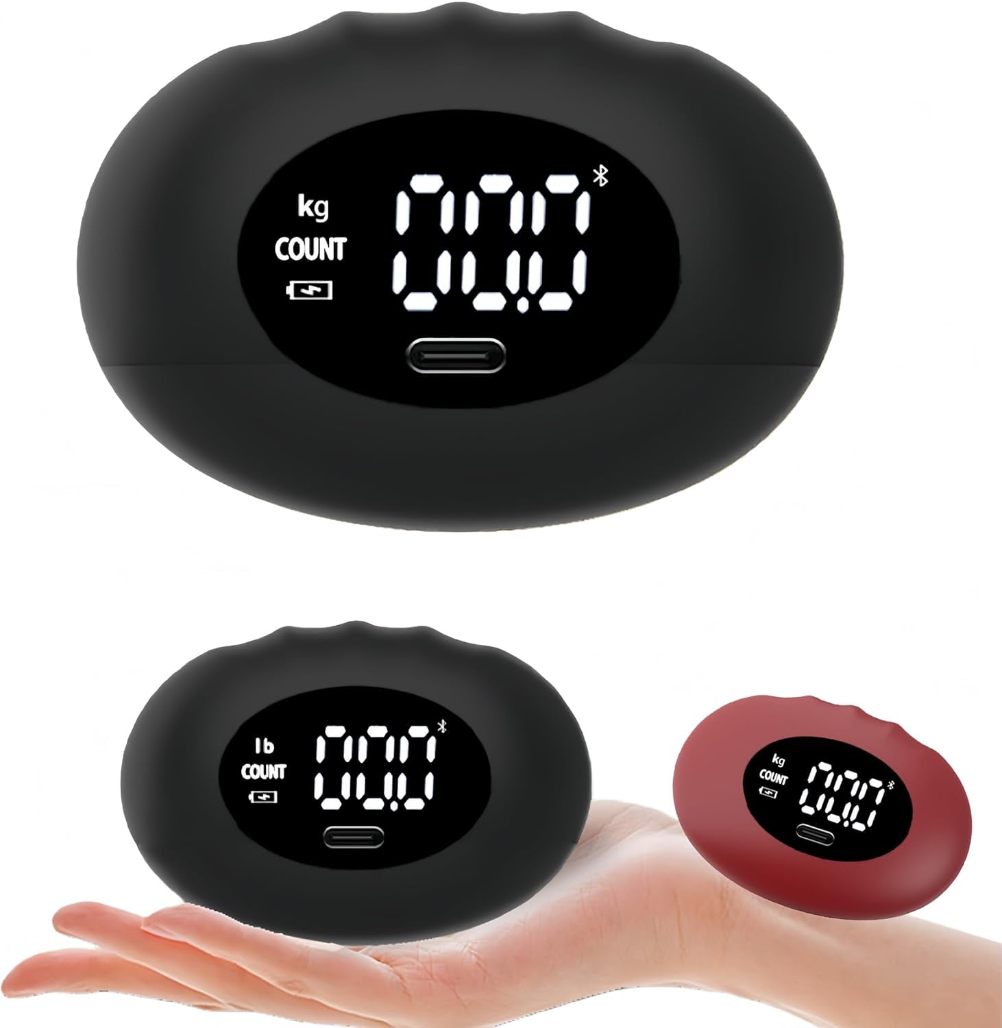 Grip Strength Tester Football, Digital Grip Strength Trainer, Portable ...