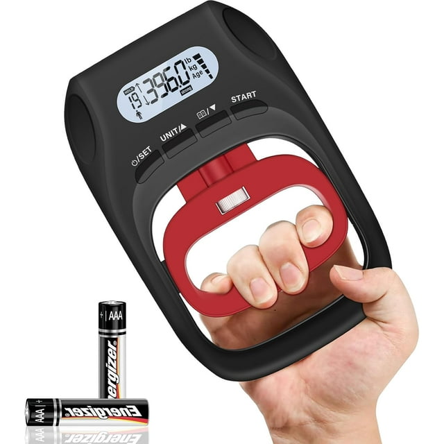 Grip Strength Tester Trainer - Electronic Hand Dynamometer of 400lbs ...