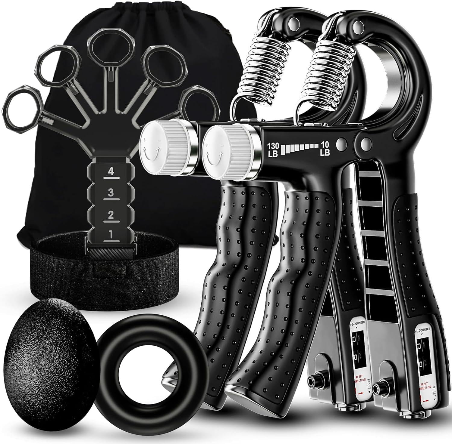 Grip Strength Trainer(5 Pack) with Finger Exerciser, Hand Grip ...