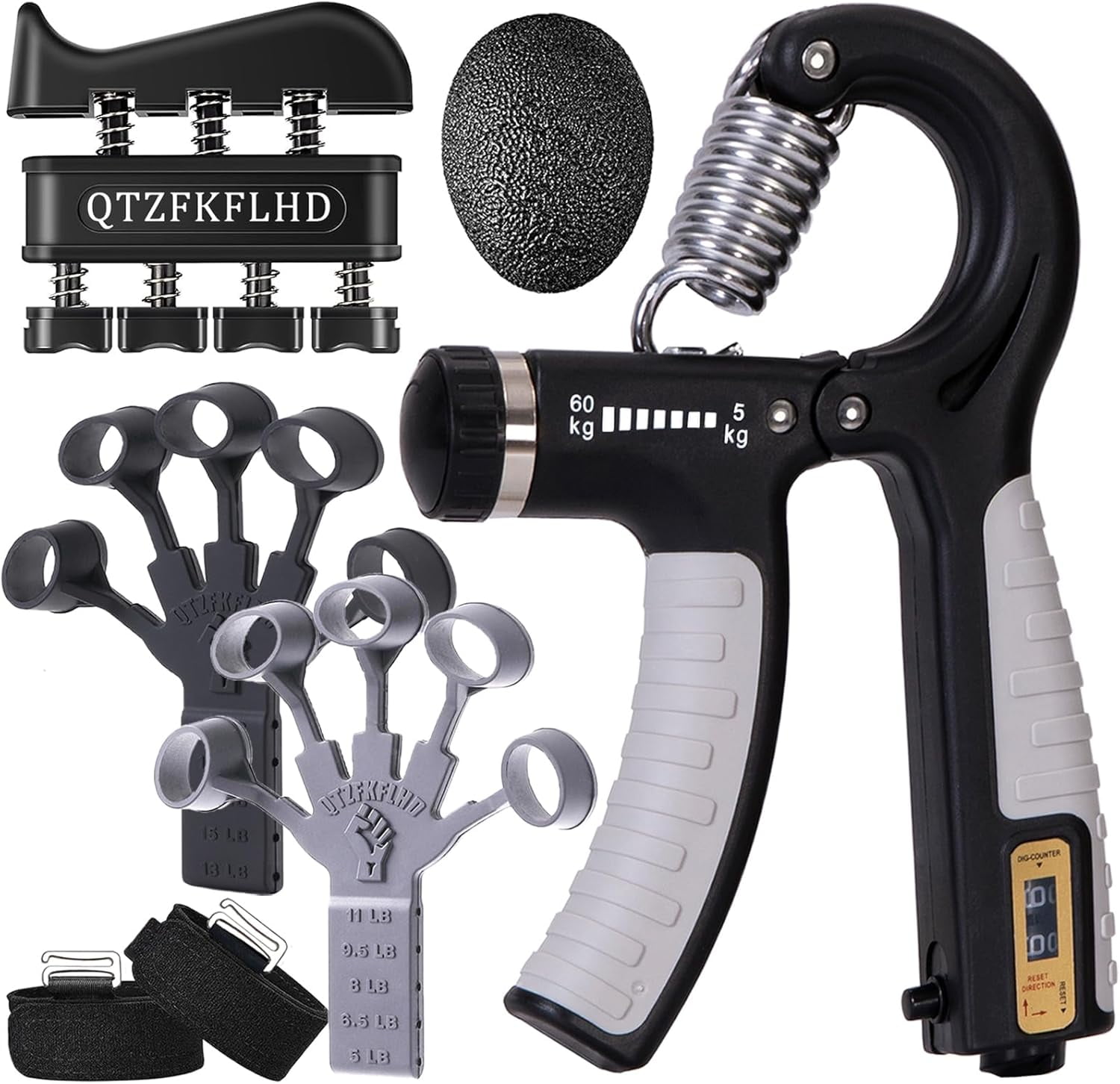 Grip Strength Trainer with Forearm Strengthener, Hand Grip Strengthener ...