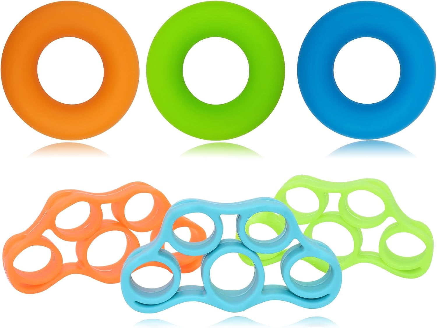 Grip Strength Trainer Hand Exerciser - (6pcs-6 Resistant Level) Hand ...