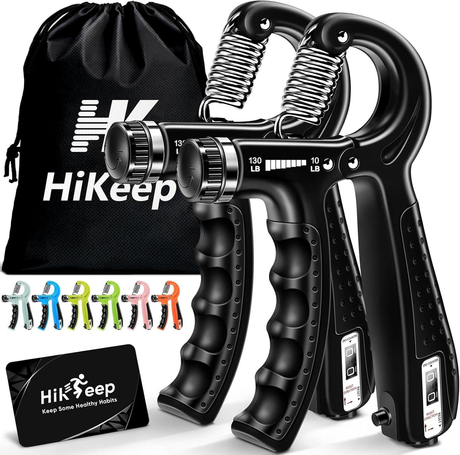 Grip Strength Trainer Kit (2 Pack), Forearm Strengthener, Hand Grip ...