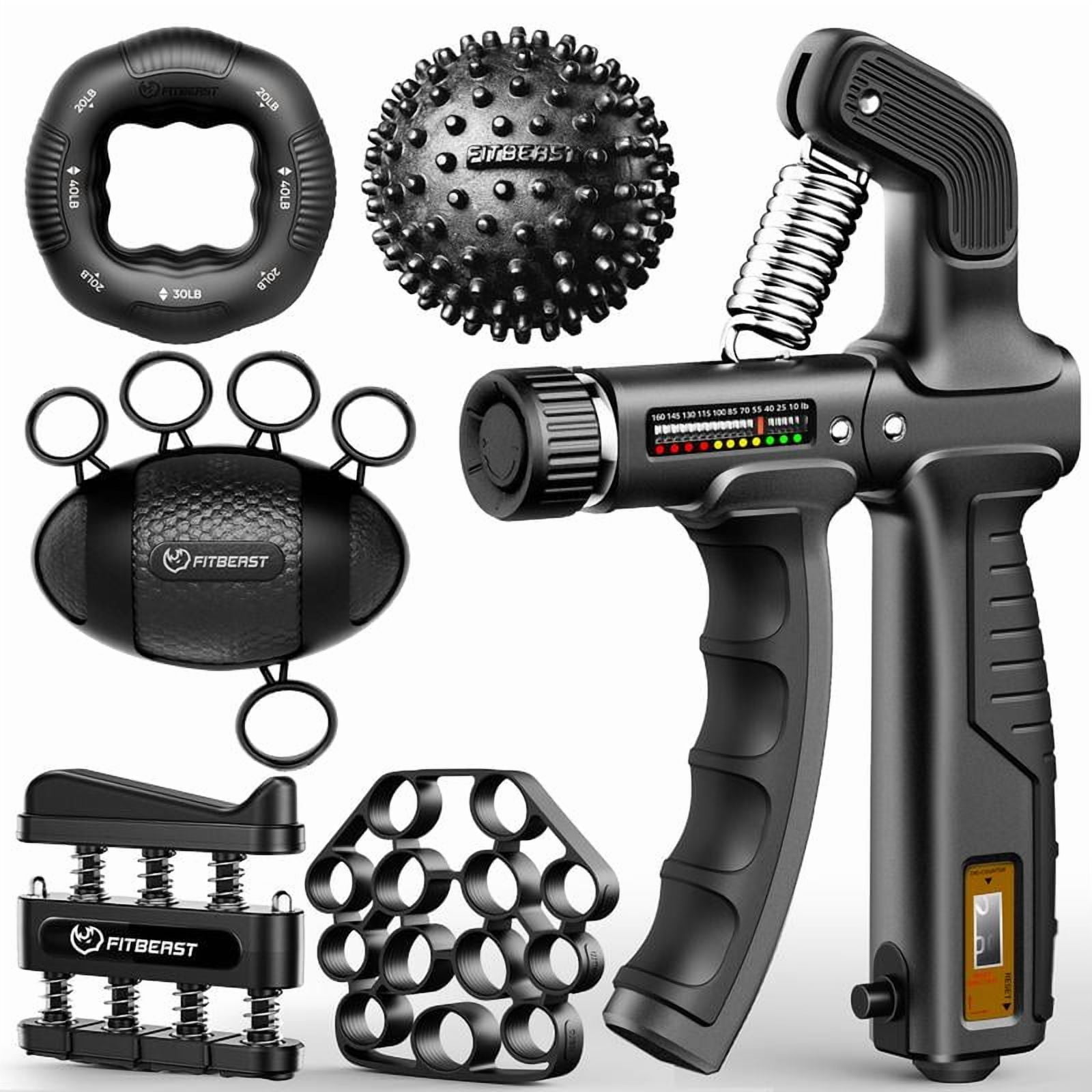 Grip Strength Trainer Kit, Pro Hand and Forearm Strengthener Kit with ...