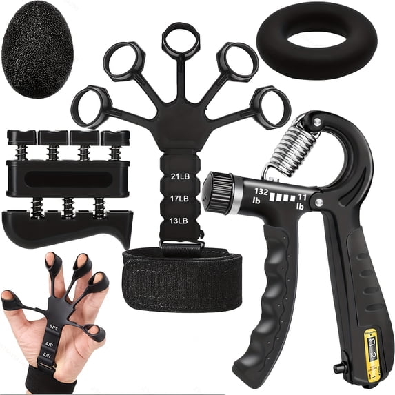Grip Strength Trainer Kits (5 Pack), Forearm Strengthener With ...