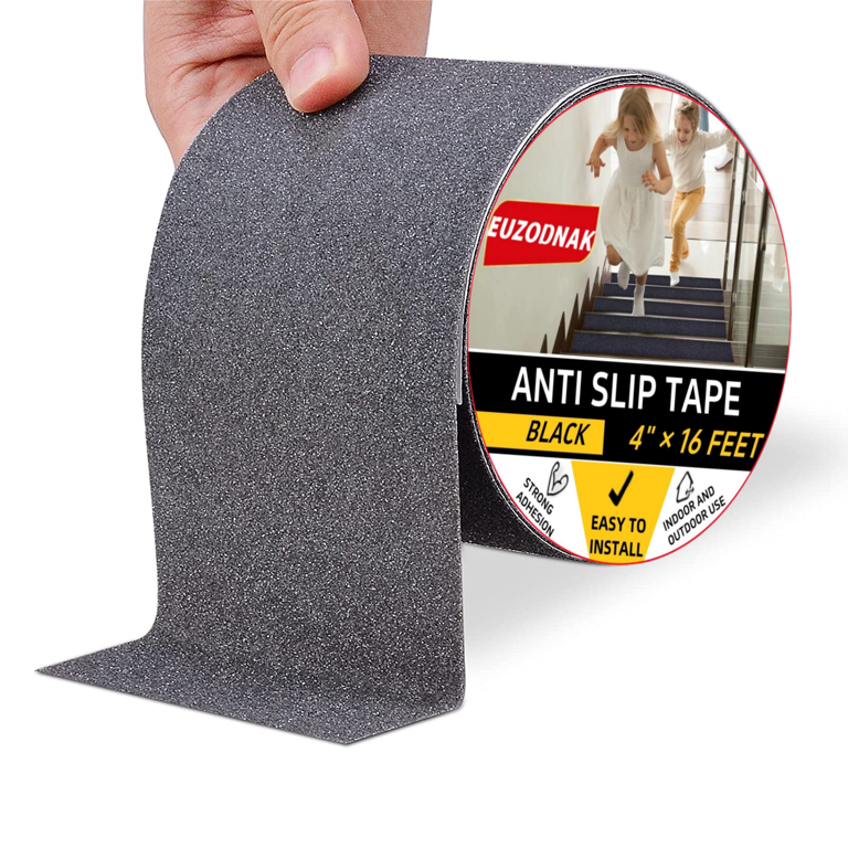 Grip Tape Heavy Duty Anti Slip Tape for Stairs Outdoor Indoor Waterproof 4 x 16 ft Safety Non Slip Roll for Stair Step Traction Treads Stair Non