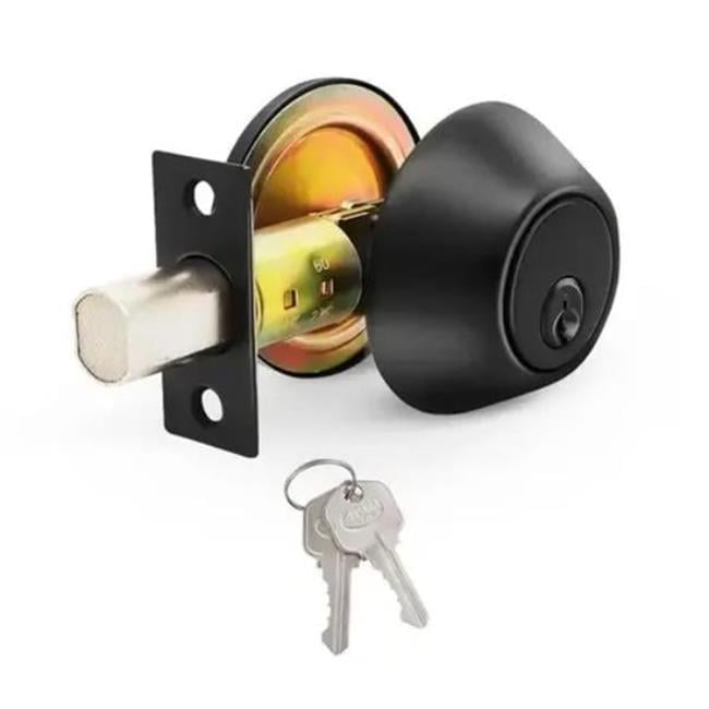 Premier Lock Matte Black Single Cylinder Deadbolt KW1 - Walmart.com
