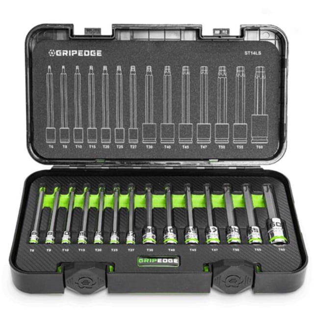 Grip Tooling Technologies 14 Piece Long RPT Star Driver Set, Assorted ...