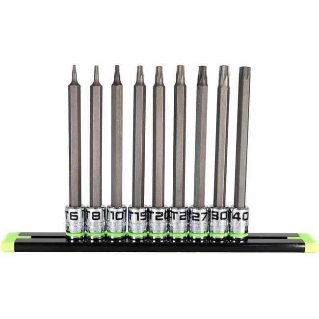 GripEdge Tools STA9LS 9 Piece Long 1/4" Drive Rpt Star Driver Set ...