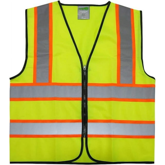 GripGlo Reflective Safety Vest, Bright Neon Color with 2 Inch ...