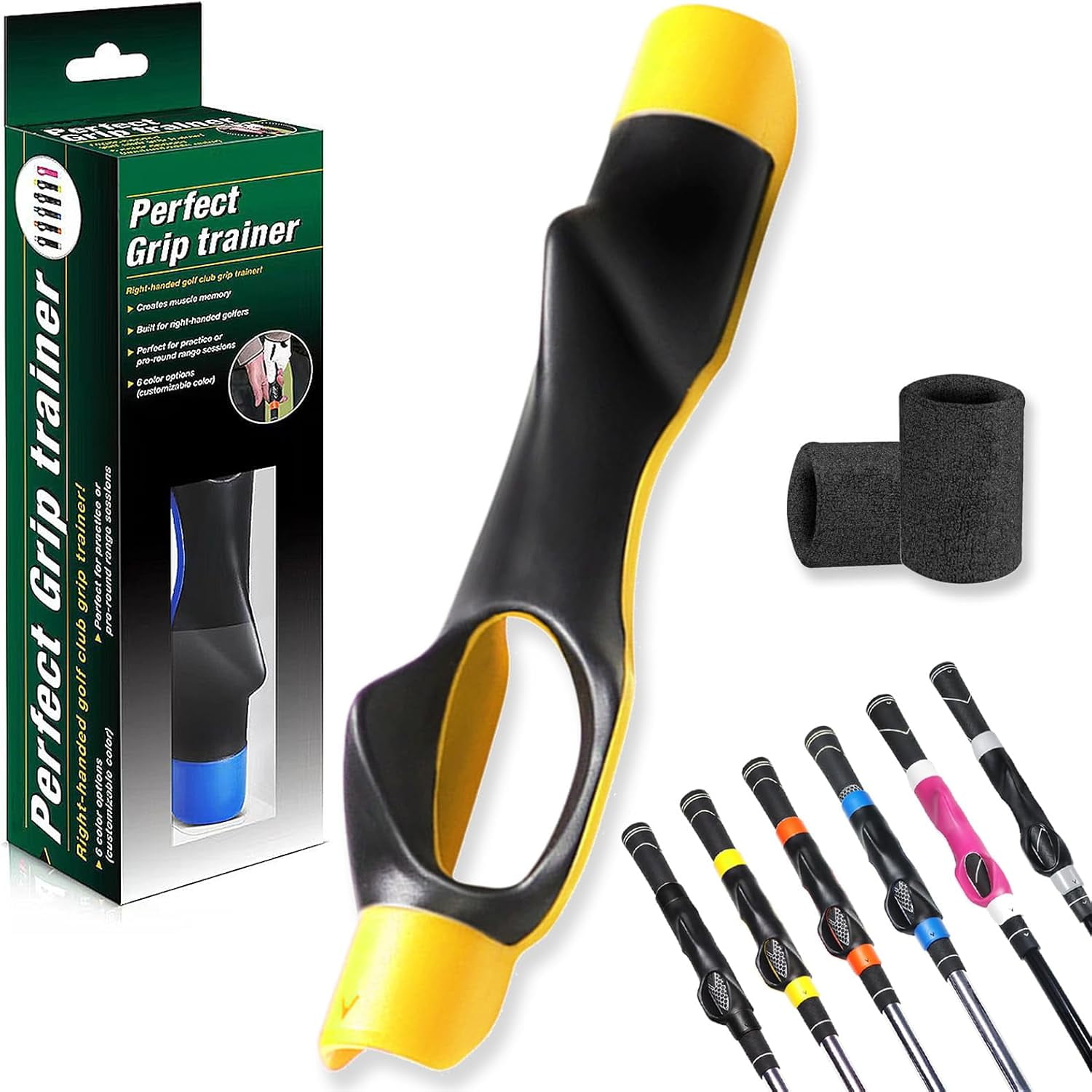 Gripfix Golf Grip Trainer, Golf Training Aid with Ergonomic Design ...